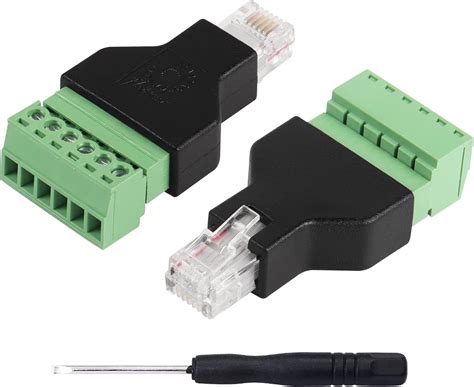 Sinloon Rj12 Male Plug To 6 Pin Screw Terminal Block Connectorrj12