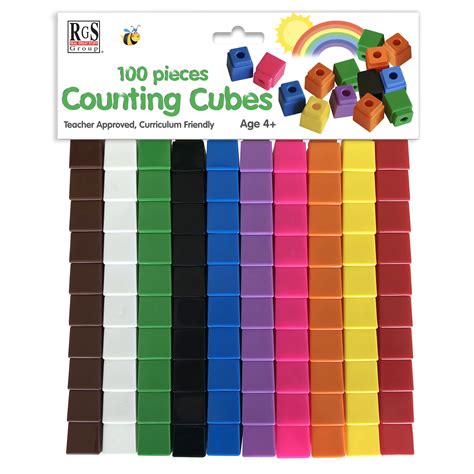 A Vibrant Set Of 100 Counting Cubes Designed For Educational Purposes Featuring A Variety Of