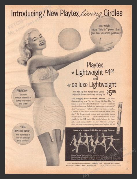 Vintage 1956 Playtex Living Girdles Print Ad Fashion And Comfort