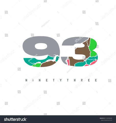 Number Vector Font Alphabet Colorful Stock Vector Royalty Free Shutterstock