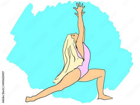 Girl On The Beach Beautiful Naked Girl Athlete Dancing Without A Dress Dance Without A