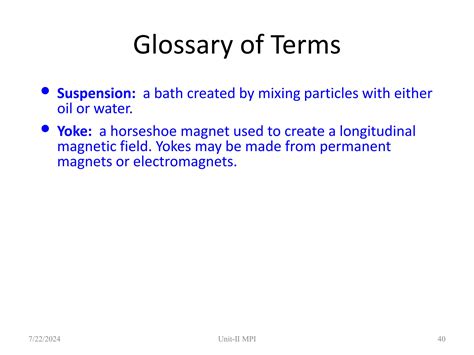 Unit II MPI Non Destructive Testing Of Materials PPTX Physics Science