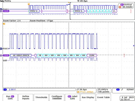 Automotive Can Bus Appears To Have A Collision In The Middle Of Transmission Electrical