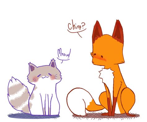 Fox And Cat By Buzzybees36 On Deviantart