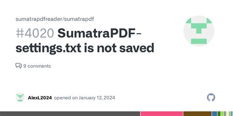 Sumatrapdf Settingstxt Is Not Saved · Issue 4020 · Sumatrapdfreader