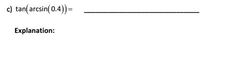 Inverse Trig Functions Give Exact Values For Each Chegg