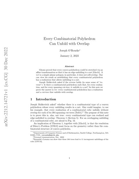 pdf every combinatorial polyhedron can unfold with overlap