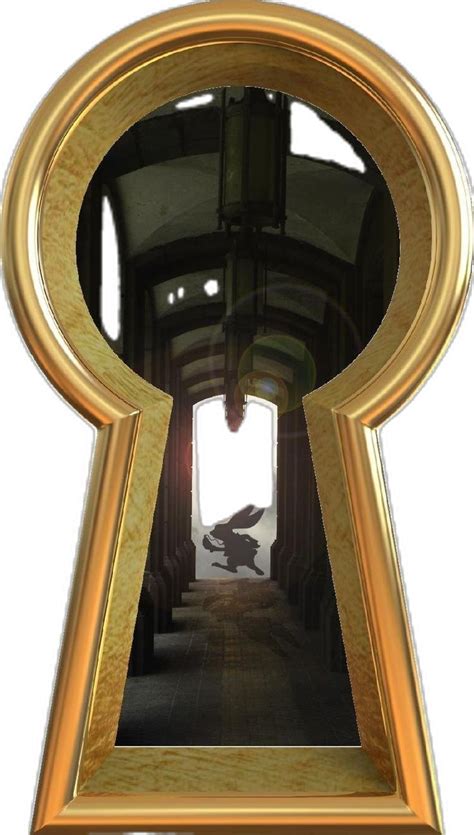 Alice And Wonderland Keyhole Keyhole With Light Shining Through