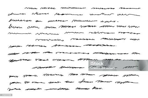 손으로 쓴 텍스트를 읽을 수 없습니다 읽을 수 없는 골동품 영어 필기체 가짜 문서입니다 선형 추상 텍스트 0명에 대한 스톡 벡터 아트 및 기타 이미지 Istock