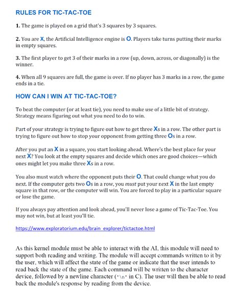 Solved Part 2 Tic Tac Toe 60 Of Project Grade In Part 2