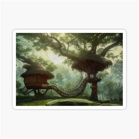 Dwarf Treehouse Sticker For Sale By Celestialmists Redbubble
