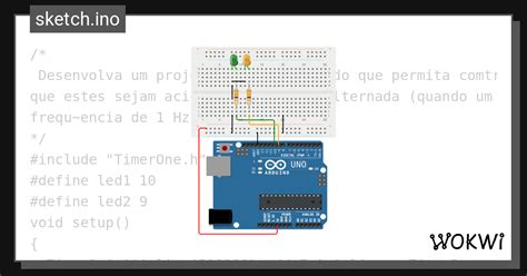 Exemplo 1 Pisca Pisca Timer1 Wokwi Esp32 Stm32 Arduino Simulator