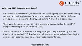 10 Best PHP Development Tools To Develop Web Application PPT