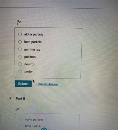 solved o alpha particle o beta particle o gamma ray o