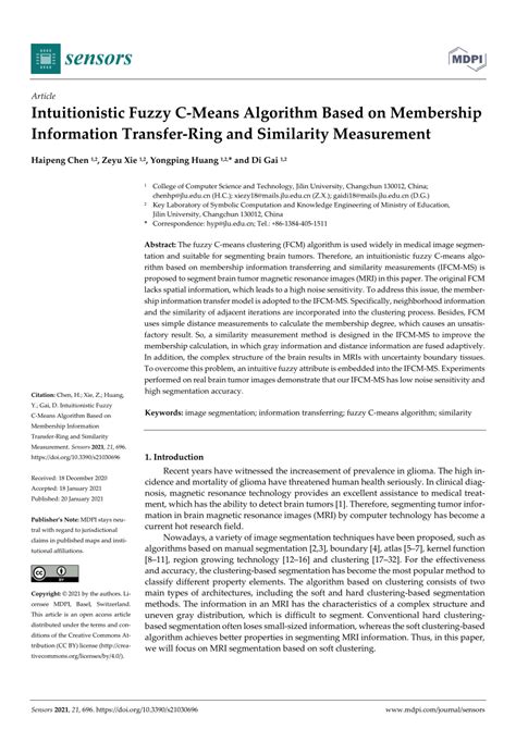 pdf intuitionistic fuzzy c means algorithm based on membership