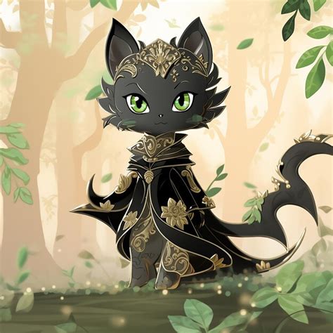 Threefoot Humanoid Feline Character Design Premium Ai Generated Image