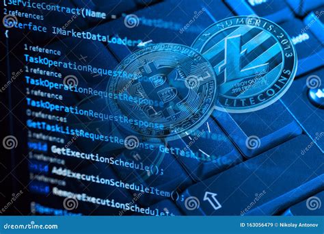 Information Technology Concept Coding Programmer Language Script Text On Screen Monitor Display