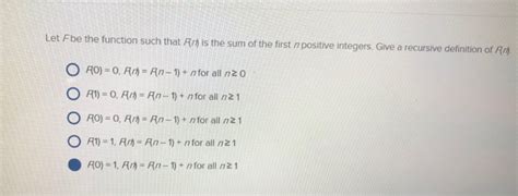 Solved Let Fbe The Function Such That Anh Is The Sum Of The