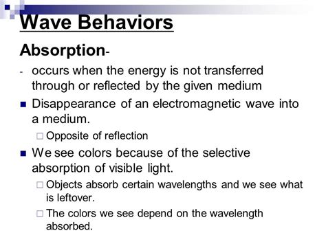 Wave Interactions and Behaviors - ppt download