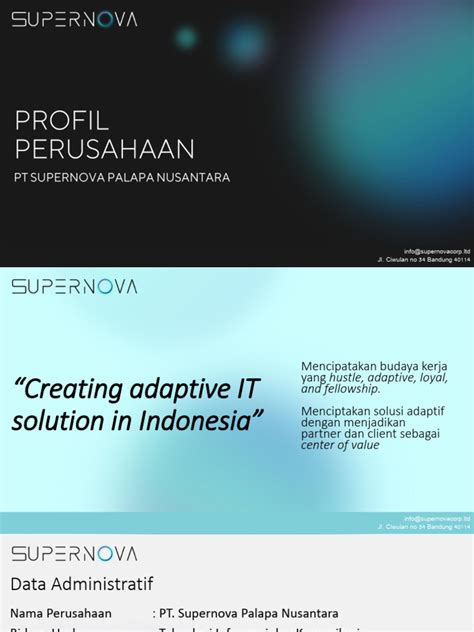 Pt Supernova Palapa Nusantara Company Profile 2023 Pdf