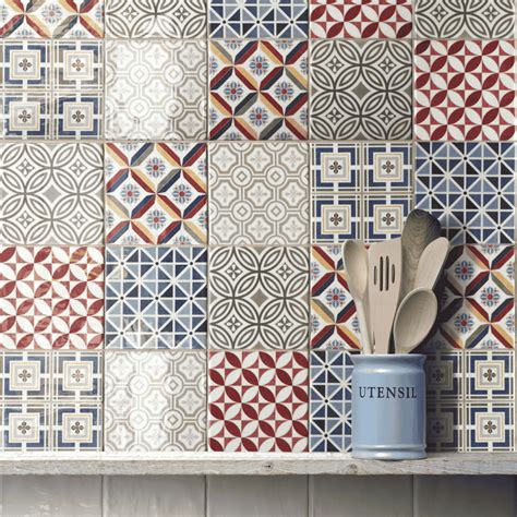 Quilt Patchwork Random Decor Tile Tileflair Patchwork Tiles Wall