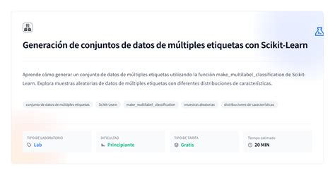 generación de conjuntos de datos de múltiples etiquetas tutorial de