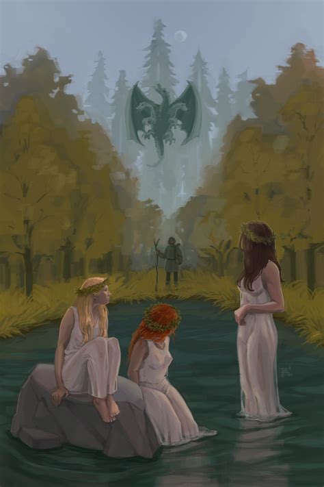 Иллюстрация Купальщицы в стиле персонажи