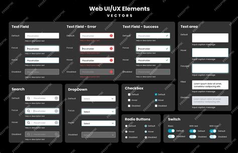 Premium Vector Web Design Ui Elements Ui Ux Design Elements For Web