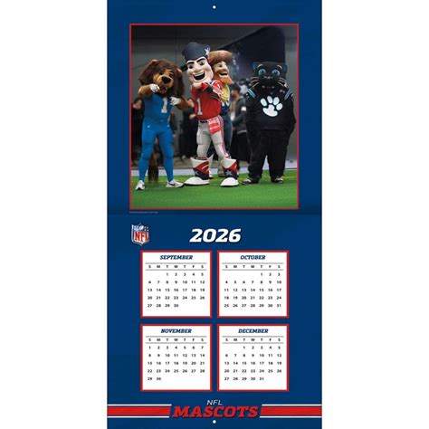 Nfl Mascots 2027 Wall Calendar