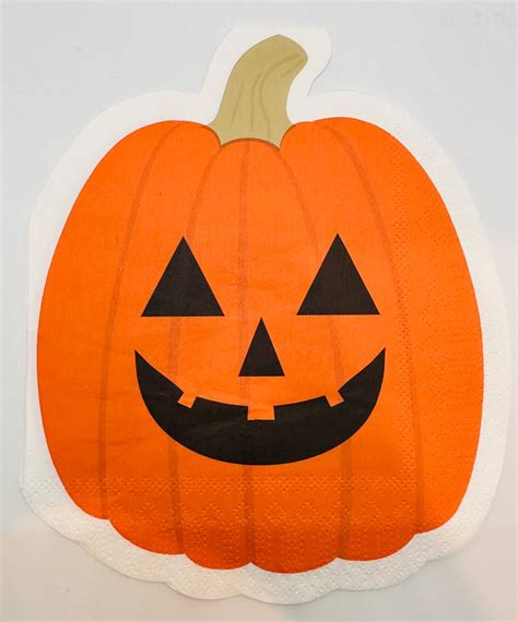 2 Pumpkin Paper Napkins Shaped Paper Napkins For Decoupage Card
