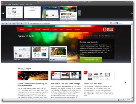The First Beta Of Opera 10 For Linux Shines