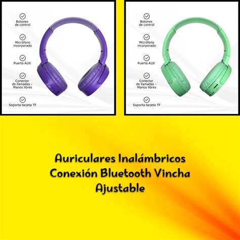 Auriculares InalÁmbricos Con Vincha Características • Cuenta Con Conexión Bluetooth Lo Que Te