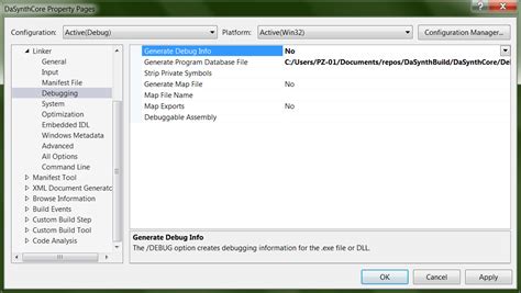 CMake Visual Studio Debug Build Type Has Symbols Disabled Stack Overflow