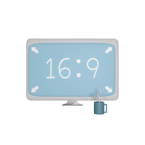3d render ui aspect ratio large front view 11300013 png