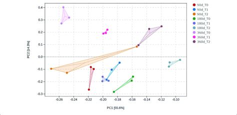Principal Component Analysis Of The Microbial Communities In The