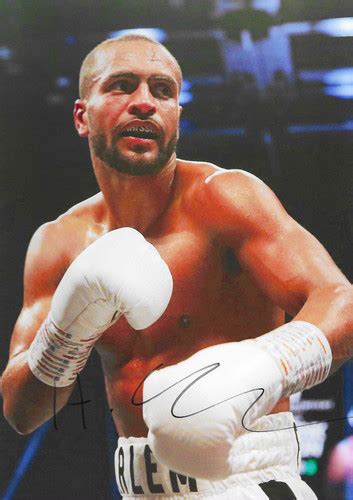 Harlem Eubank Boxer Signed A4 Photo Le Star Signings