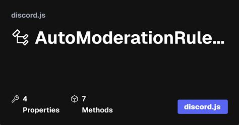 automoderationrulemanager discord js 14 18 0 discord js