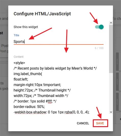 how to show posts of specific label in blogger widget