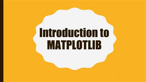 Introduction To Matplotlib Library In Pythonpptx