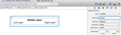Creating Custom Uitableviewcell Using Nib Xib Files In Xcode My Memory
