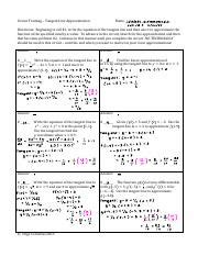 Tangent Line Approximation Pdf Circuit Training Tangent Line Approximation Name Isabel