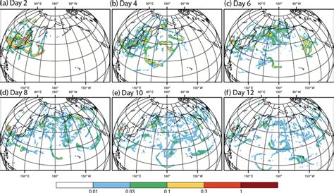 Spatial Distribution Of Trajectory Endpoints By The End Of Days A Download Scientific
