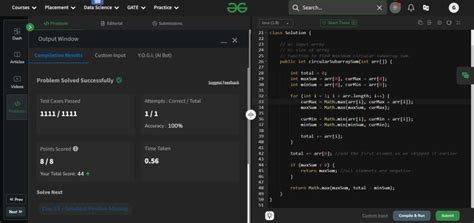 Solved Maximum Circular Subarray Sum With Kadanes Algorithm Gursheel Rakhra Posted On The