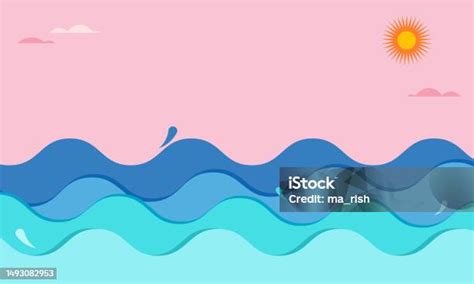 화려한 기하학적 바다 여름 배경 포스터 배너 여름철 재미있는 컨셉 디자인 프로모션 디자인 뮤직 페스티발에 대한 스톡 벡터 아트