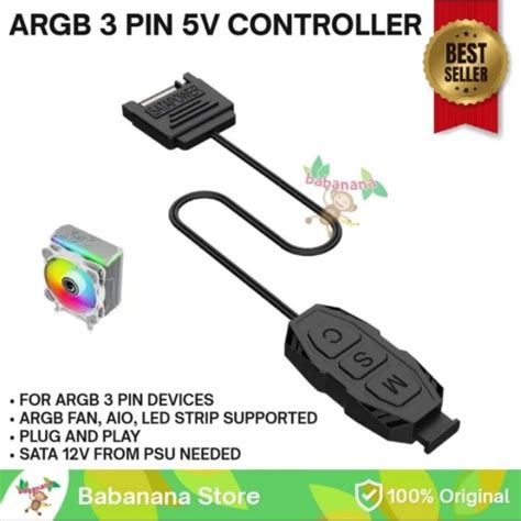 Jual CONTROLLER ARGB 5V 3 PIN POWER SATA HUB AURA FOR FAN CASE LED STRIP Shopee Indonesia