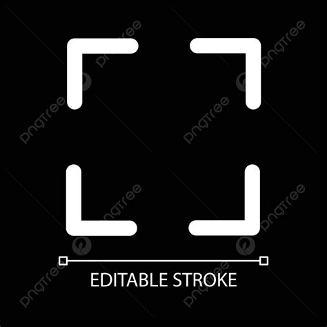 Linear Ui Icon In White For Full Screen Mode On A Dark Theme Background