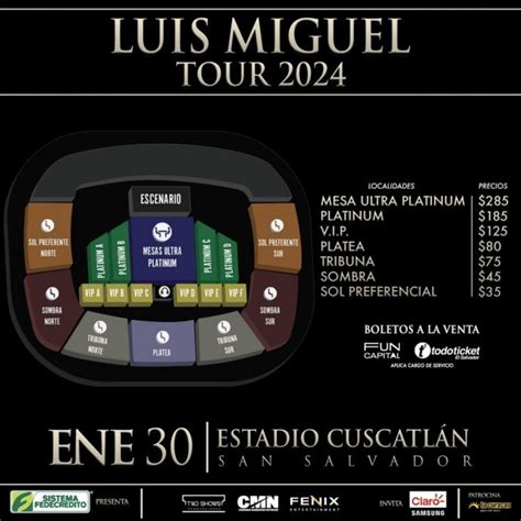 Estos Son Los Precios Para El Concierto De Luis Miguel En El Salvador