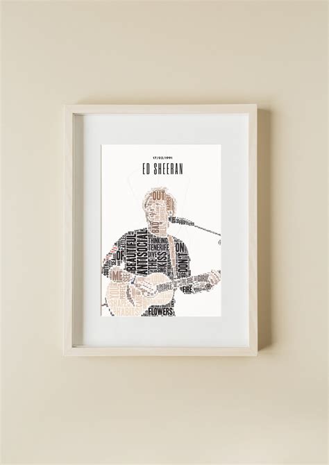 Ed Sheeran Poster Pop Artwork Etsy