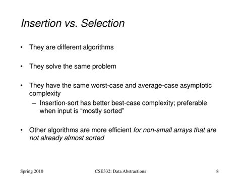 Ppt Cse332 Data Abstractions Lecture 13 Comparison Sorting