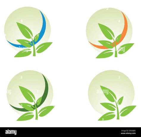 Vector Logo Elements Set Environmental Stock Vector Image And Art Alamy